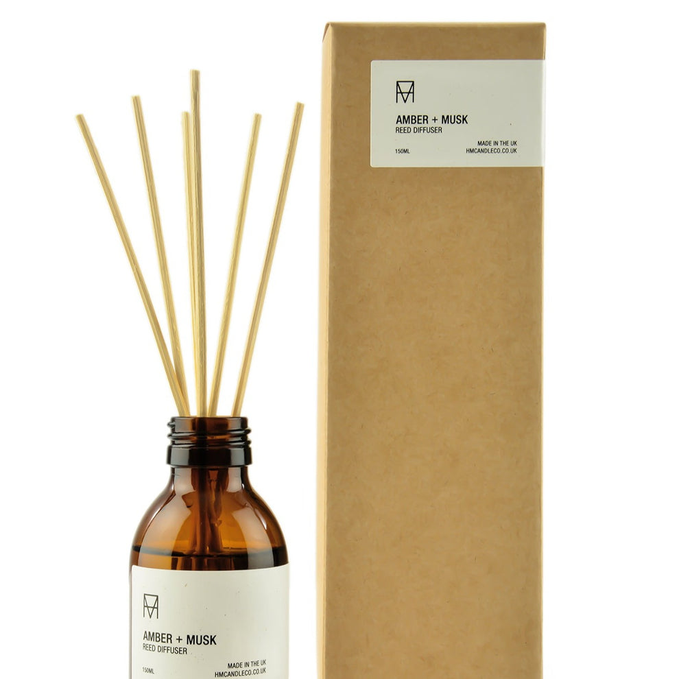 Handmade Candle Co. Amber & Musk Reed Diffuser – Eco Living Sustainable ...